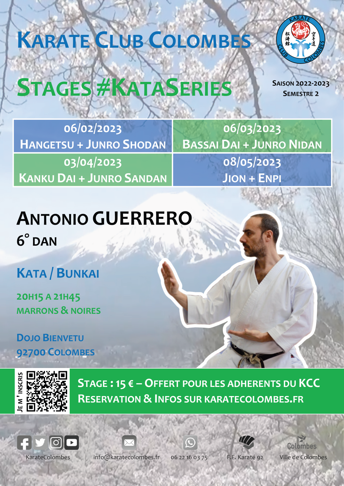 Programme Stages Karate - Saison 2023-2024 - Karate Club Colombes