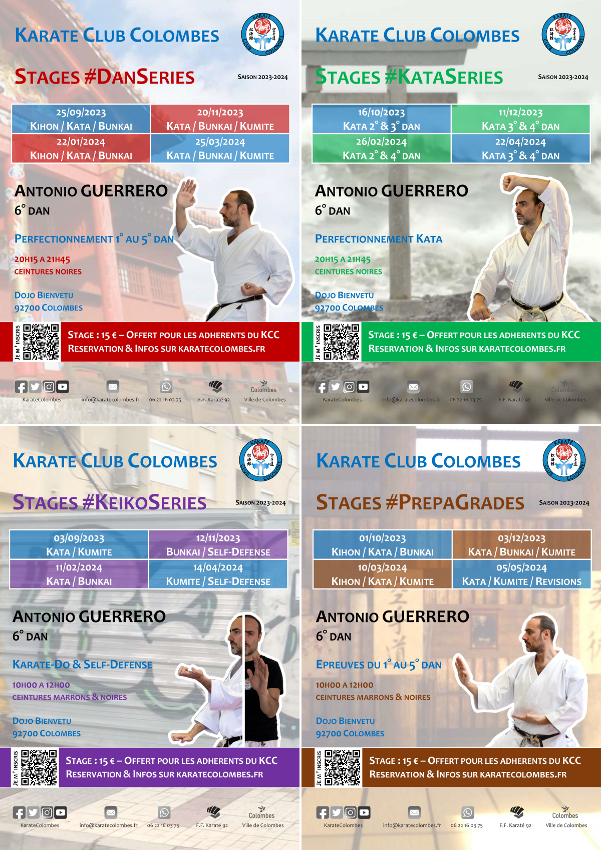 Programme Stages Karate - Saison 2023-2024 - Karate Club Colombes