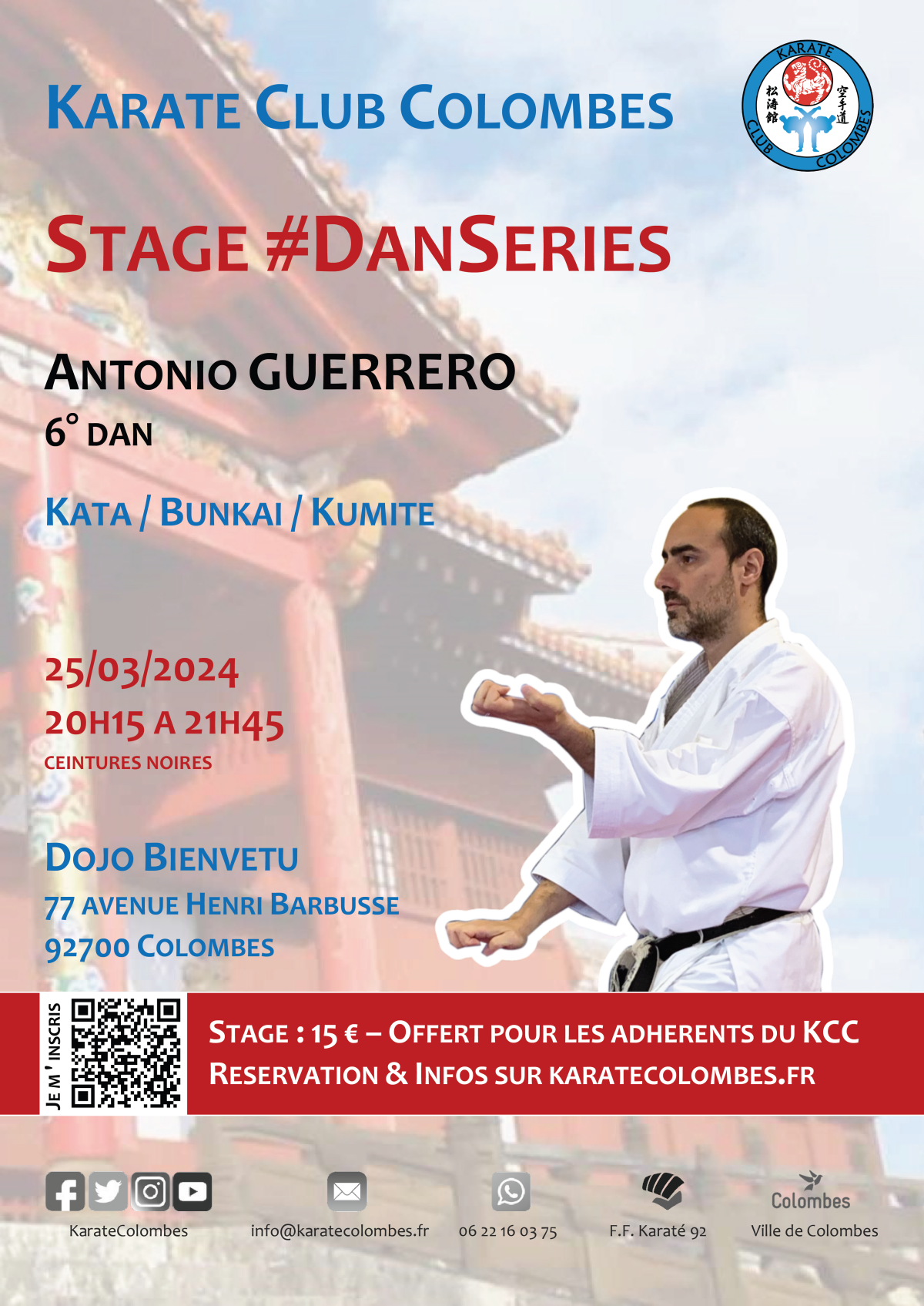 Stage karaté #DanSeries le 25-03-2024 - Karate Club Colombes